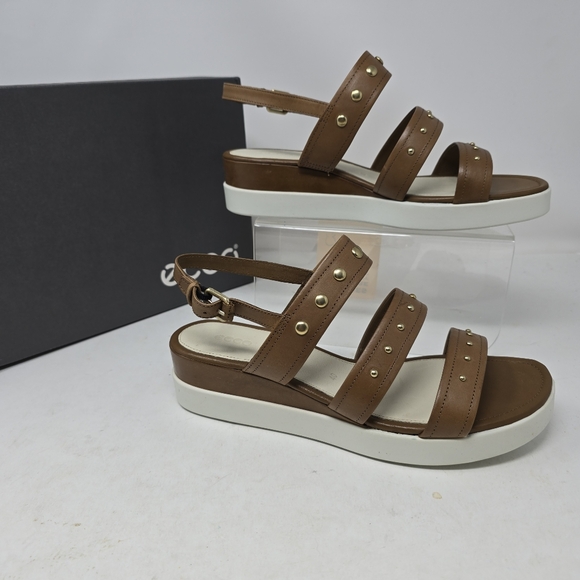 Ecco | Shoes | Ecco Womens Eu 4 Us 9 Touch Sandal Plateau Whiskey Brown ...